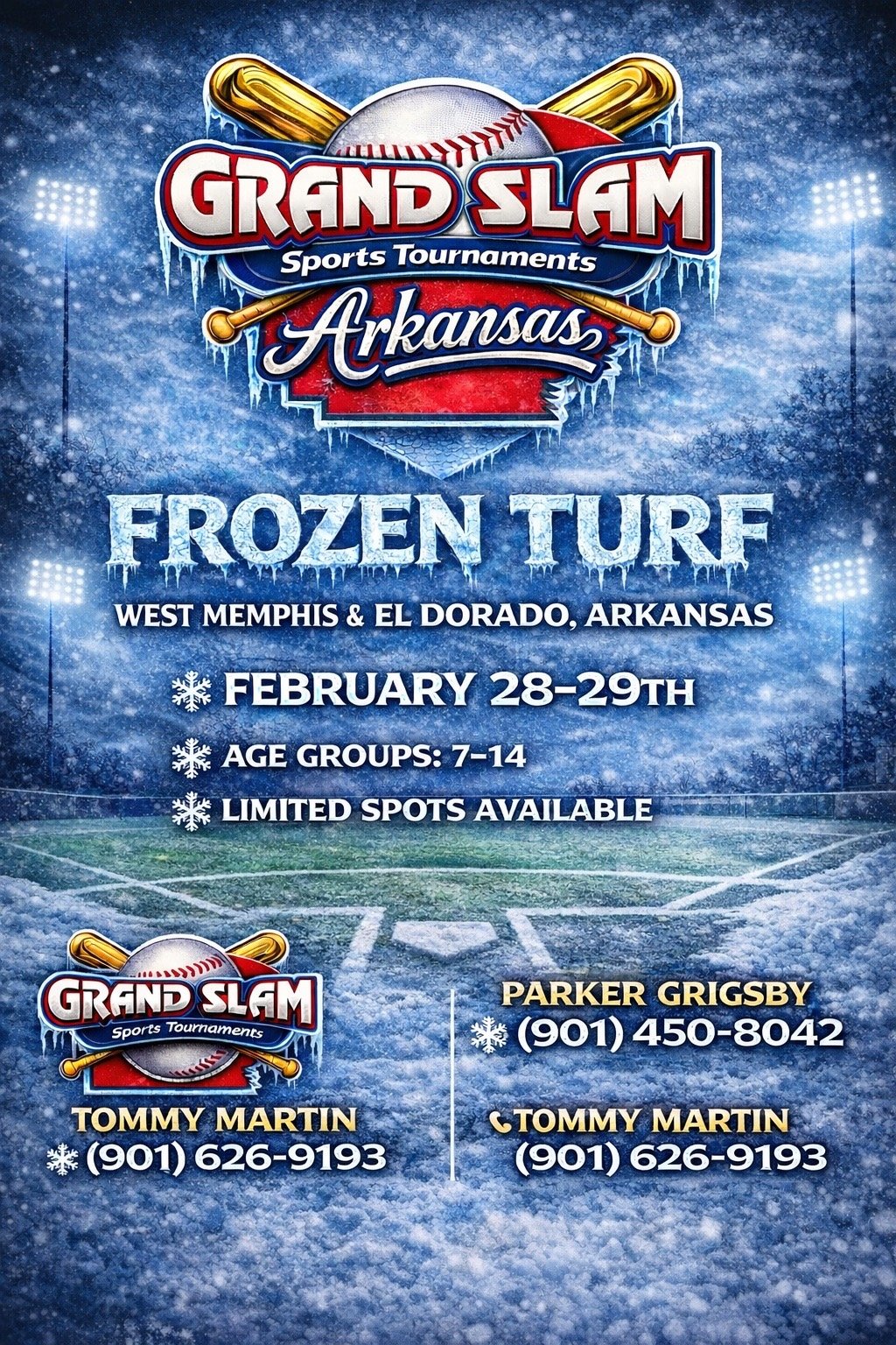 Grand Slam Sports Tournaments | Baseball | Frozen turf ( all turf ...