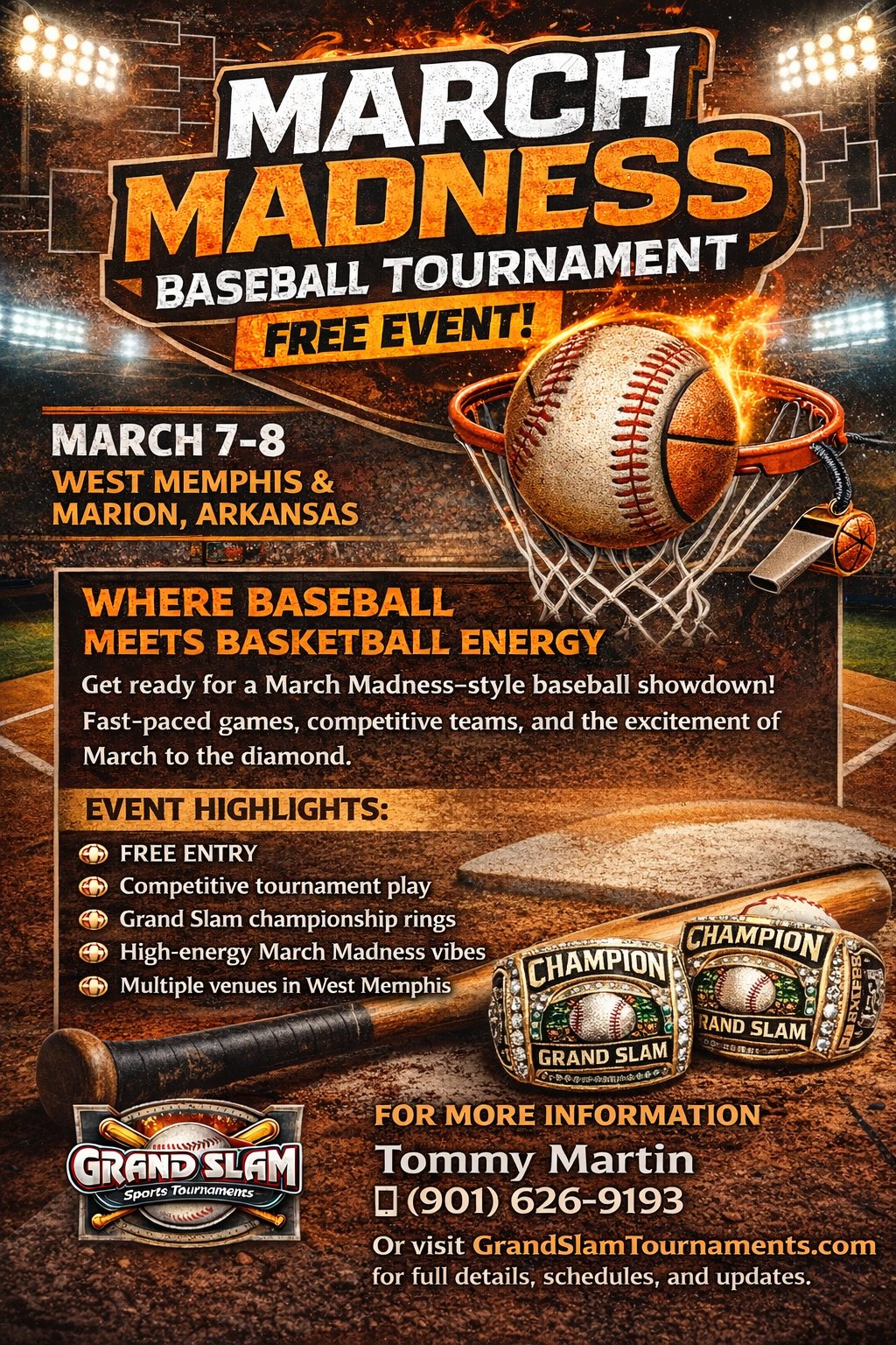 Grand Slam Sports Tournaments | Baseball | March Madness ( free event ...