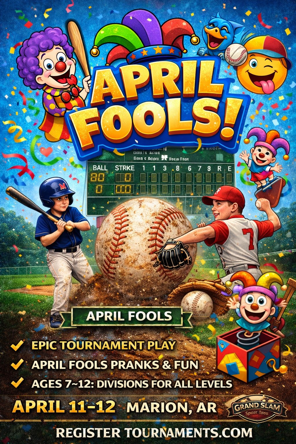 Grand Slam Sports Tournaments | Baseball | April Fools ( free entry ...